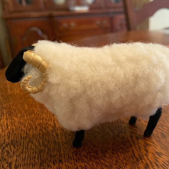 Art | Handcrafted Wool Sheep Figurine Cream And Black | Poshmark